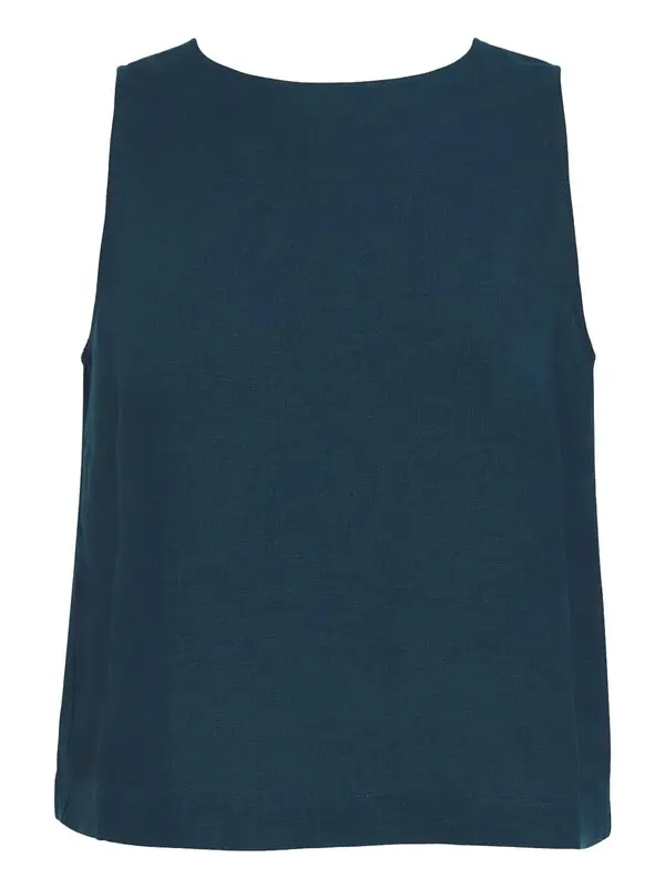 ERES Linen Ravie Sleeveless Blouse - Navy
