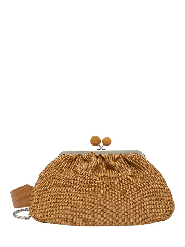 Max Mara Woven Pasticcino Clutch - Yellow