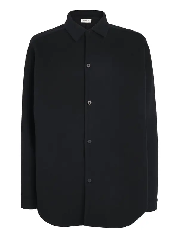 Fear Of God Wool-cashmere Overshirt - Black