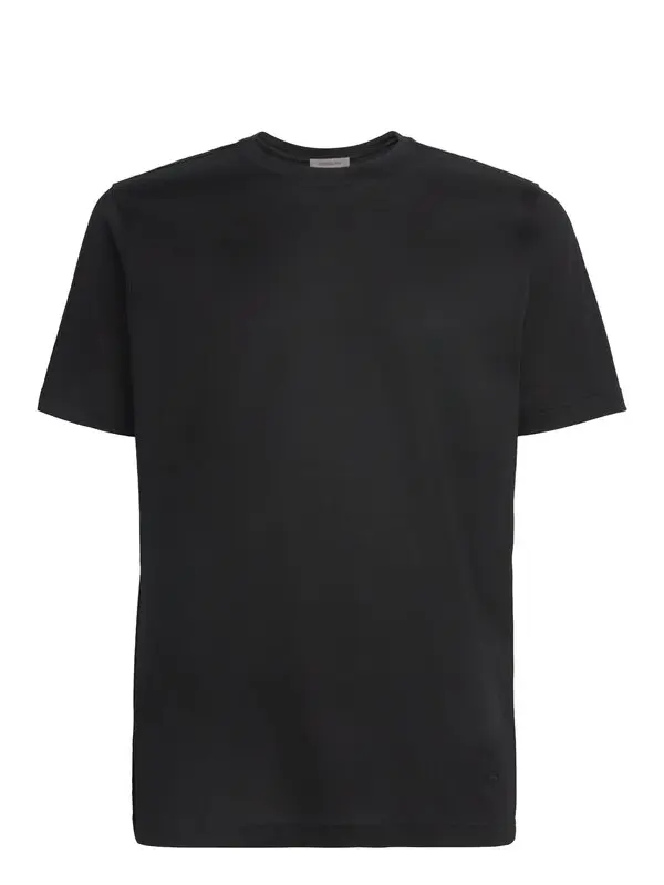 Corneliani Cotton Crew-neck T-shirt - Black
