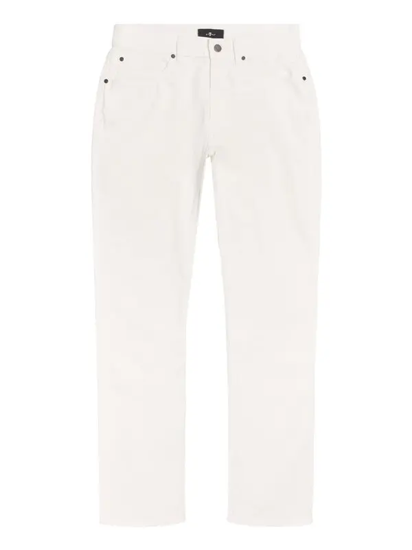 7 For All Mankind Luxe Performance Straight Chinos - White