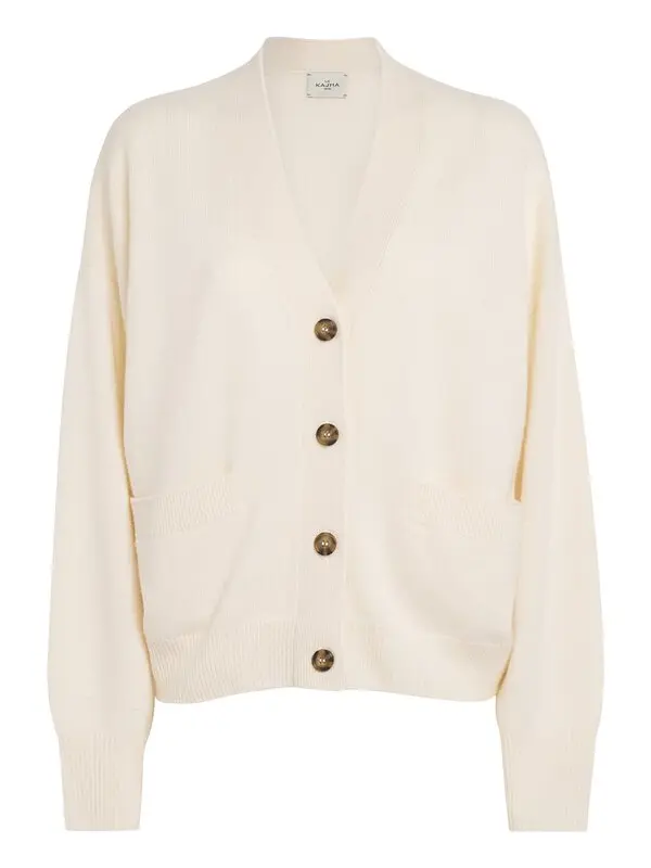 Le Kasha Organic Cashmere Cardigan - White