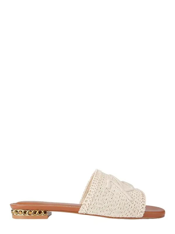 Kurt Geiger Woven Logo Sandals - Beige
