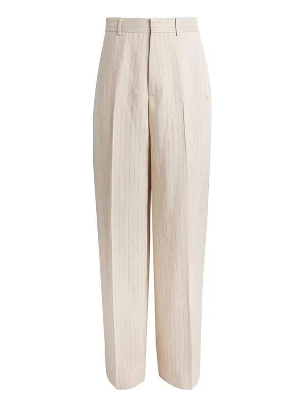 Amiri Pinstripe Tailored Trousers - Beige