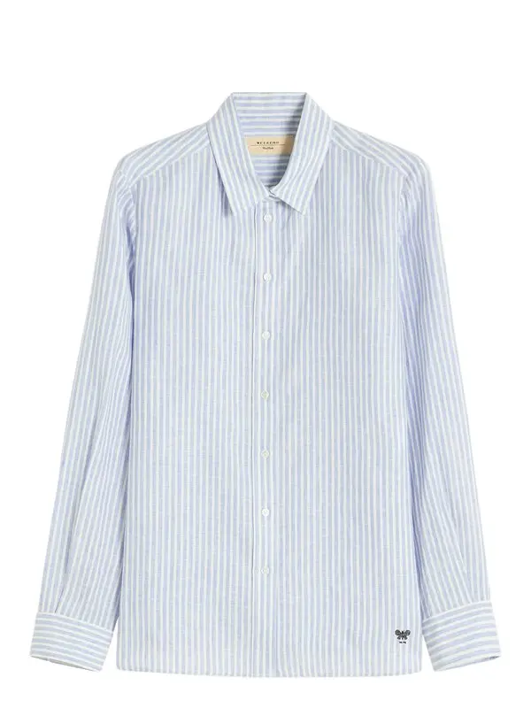 Max Mara Linen Stripe Shirt - Blue