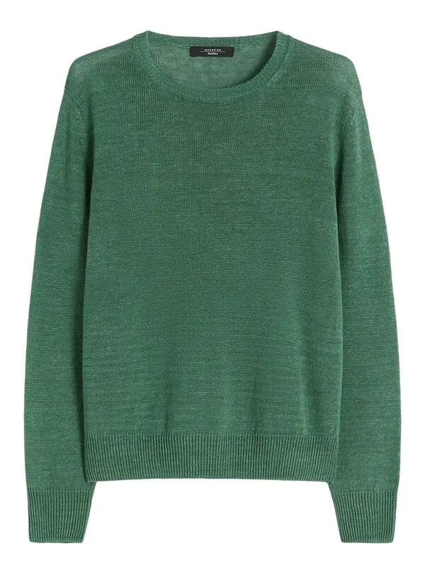 Max Mara Linen Crew-neck Sweater - Green