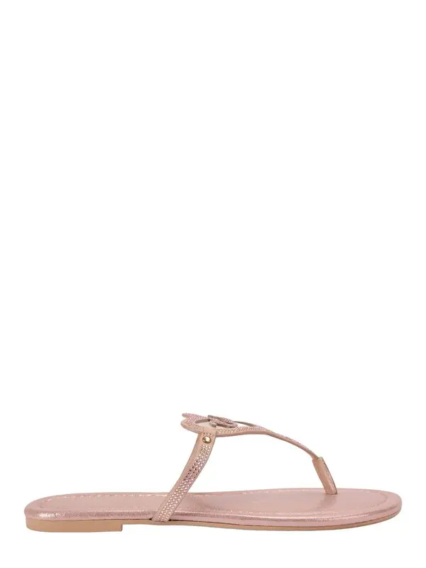 Kurt Geiger Leather T-bar Sandals - Nude