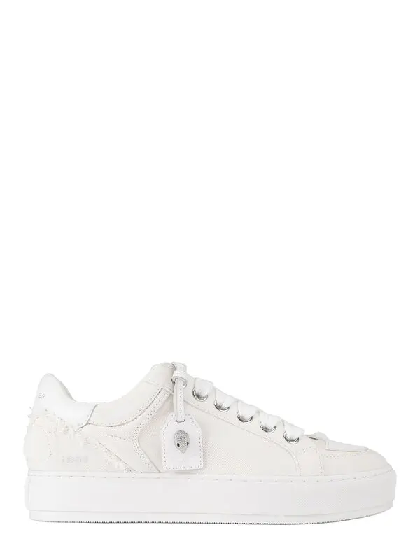Kurt Geiger Denim Southbank Tag Sneakers - White