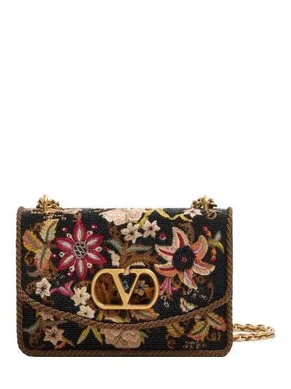 Valentino Garavani Vain Embroidered Shoulder Bag - Multicolour