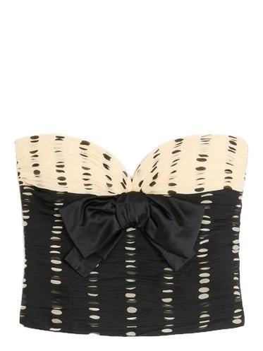 Valentino Garavani Plusdepois Print Chiffon Top - Black/birch