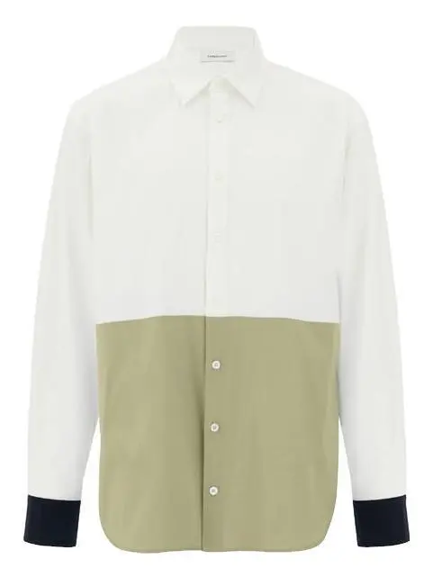 FERRAGAMO Color Block Shirt - Natural