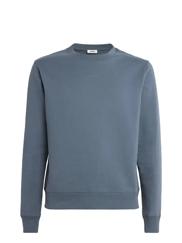 Sandro Cotton Logo Sweatshirt - Black