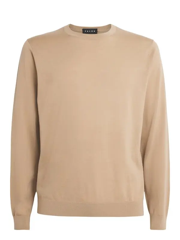 Falke Stretch-virgin Wool Sweater - Brown