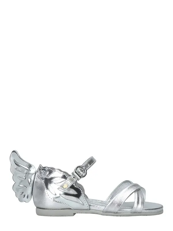 SOPHIA WEBSTER Metallic Leather Heavenly Sandals - Silver