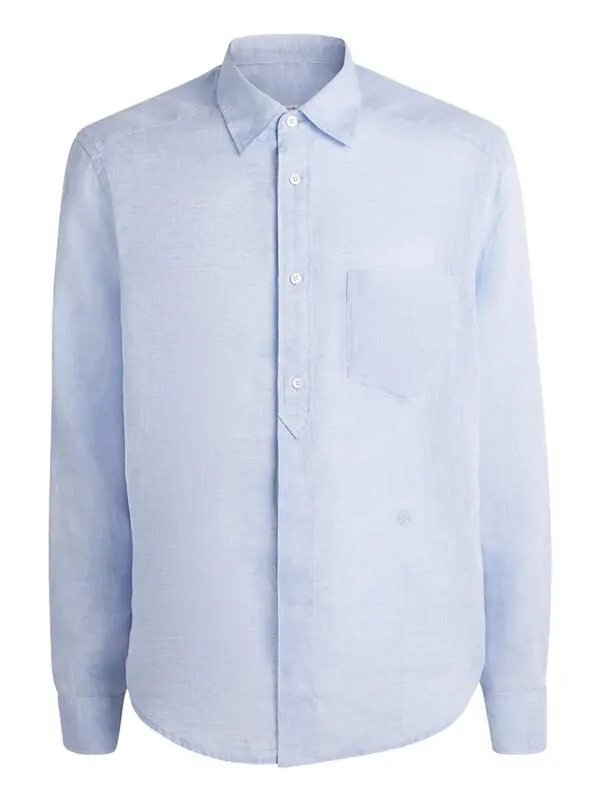 Jacob Cohen Linen Long-sleeve Shirt - Blue