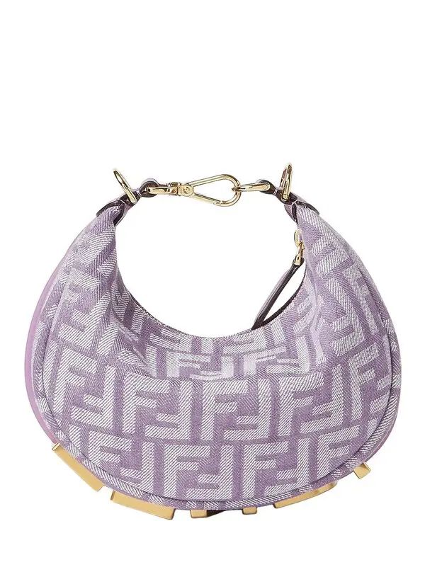 Fendi Fendigraphy Mini Hobo Bag - Purple