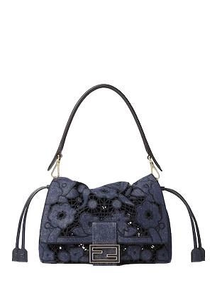 Fendi Mamma Baguette Medium - Blue