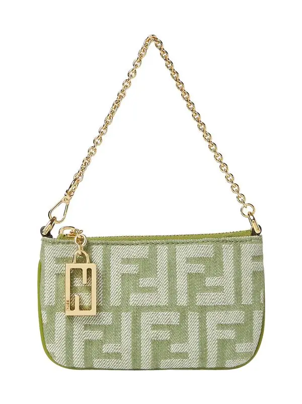 Fendi Baguette Flat Pouch Mini - Green