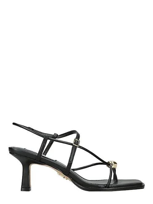 Steve Madden Jackpots Faux-leather Heeled Sandals - Black