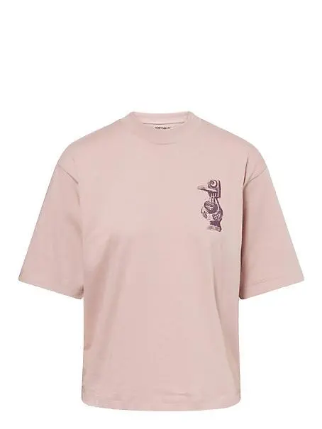 Carhartt Work In Progress Graphic-print Cotton T-shirt - Gentle Pink