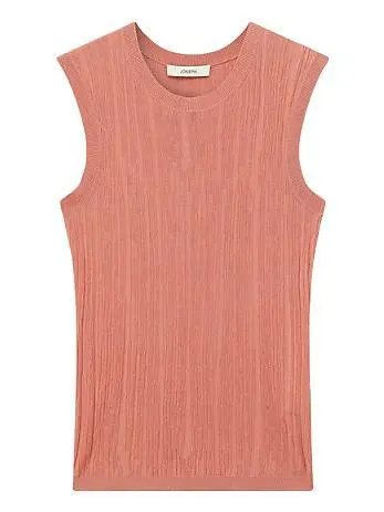 JOSEPH Calife Ribbed Top - Blush