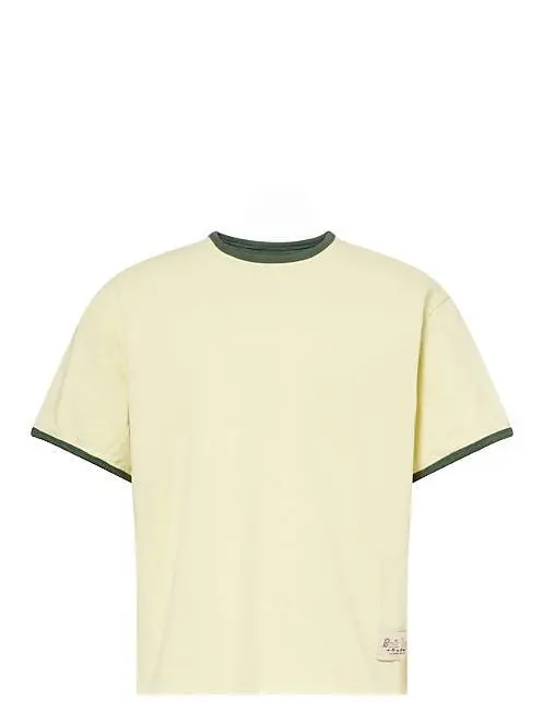 BRAIN DEAD Reversible Boxy-cut Cotton T-shirt - Forest