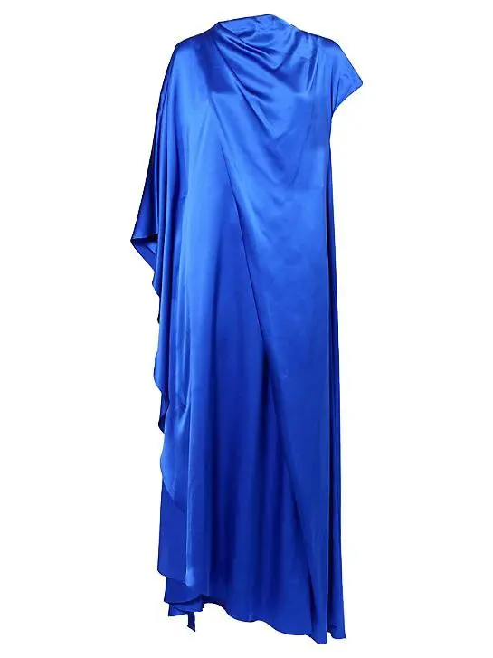 ROKSANDA Hiba Draped Silk Midi Dress - Persian Blue