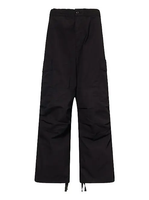 Carhartt Work In Progress Baggy-fit Cotton Cargo Trousers - Black