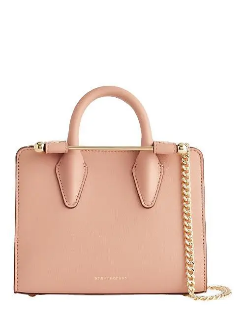 Strathberry Nano Leather Tote Bag - Rose