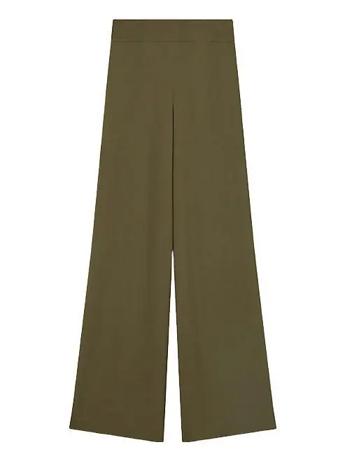 JOSEPH Rihani Wide-leg Silk Trousers - Palm Leaf