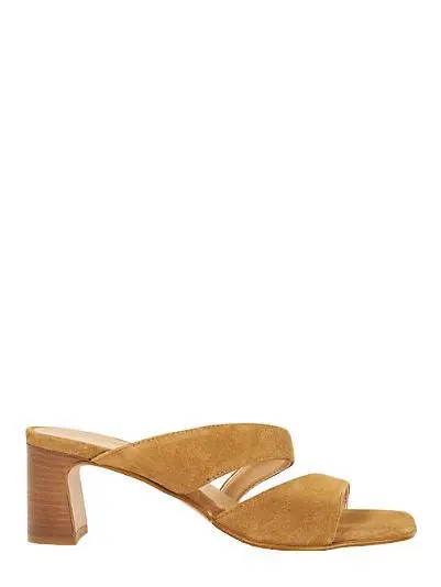 DUNE Jaeda Heeled Suede Sandals - Tan Suede
