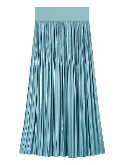 JOSEPH Pleated Maxi Skirt - Chambray