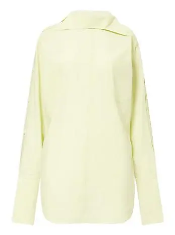 Issey Miyake Collared Cotton Shirt - Light Green