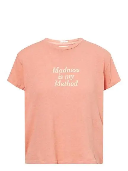 MOTHER Text-print Cotton And Linen T-shirt - Madness Is My Method