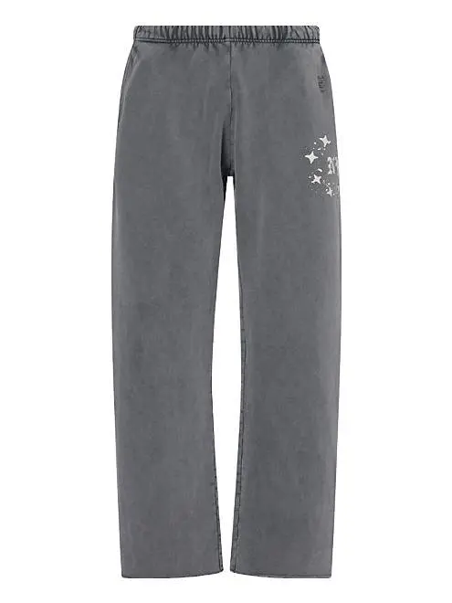 DUKE + DEXTER Ny Paint-splatter Cotton-jersey Jogging Bottoms - Grey