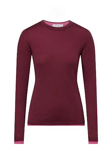 Gabriela Hearst Leif Reversible Cashmere-silk Knitted Jumper - Bordeaux Fuchsia