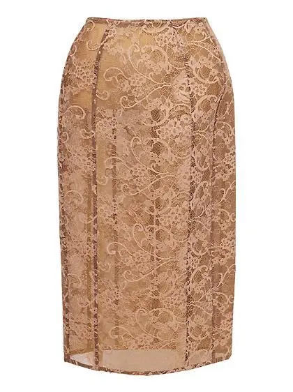 Acne Studios Lace Midi Skirt - Bronze Brown