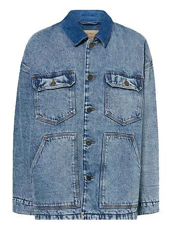 American Vintage Relaxed-fit Denim Jacket - Stone