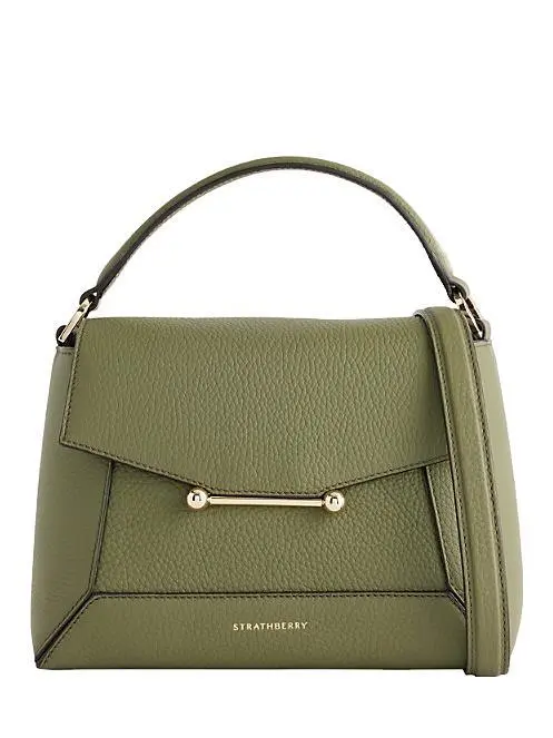 Strathberry Mosaic Leather Top-handle Bag - Pine Green