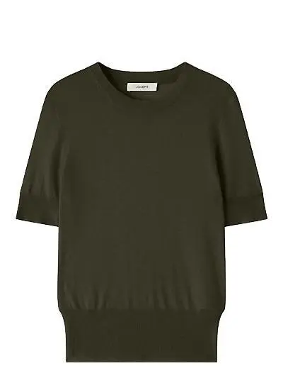 JOSEPH Cashair Round-neck Cashmere Top - Palm Leaf