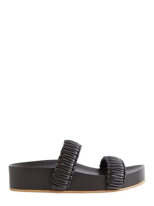 JOSEPH Isha Leather Sandals - Cocoa