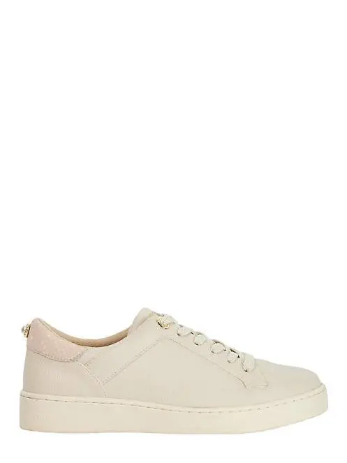 DUNE Emba Faux-leather Trainers - Cream Synthetic
