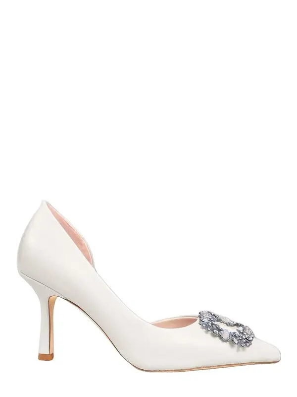 MI/MAI Astoria Leather Pumps Diane Perreau - White