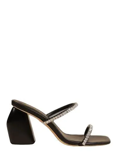 MI/MAI Tilda Crystal High Mule Sandal - Black