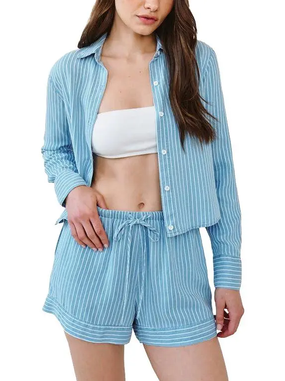 Bella Dahl Striped Button-up Shirt - Coastal Stripe Wash