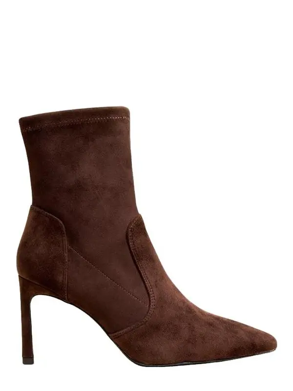 MI/MAI Ophelia High-heel Pointed Toe Ankle Boots - Chocolate