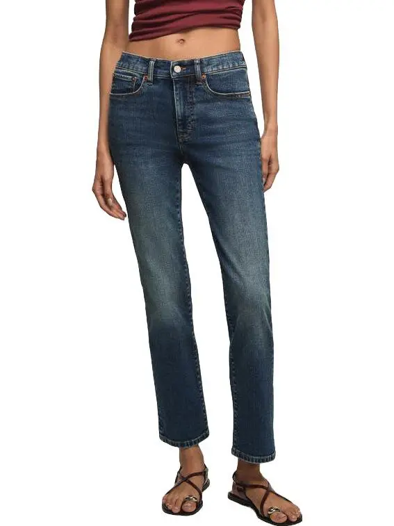 Lucky Brand Zoe Straight Leg Crop Jeans - Mystic Moon Wash