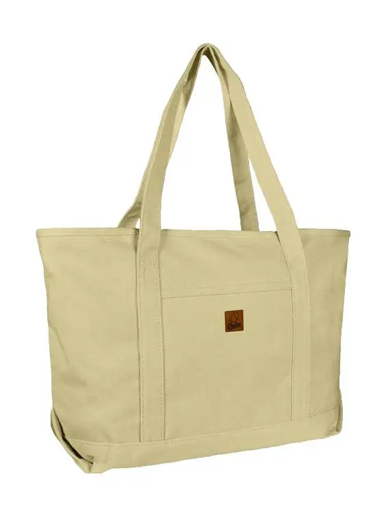 DALIX 23 Canvas Tote Bag - Beige