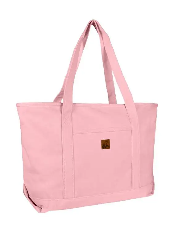 DALIX Carryall Canvas Tote Bag - Light Pink