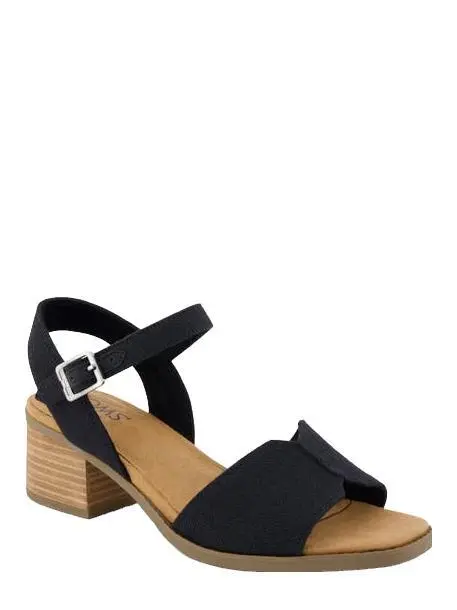Toms Eloise Heeled Open Toe Sandal - Black